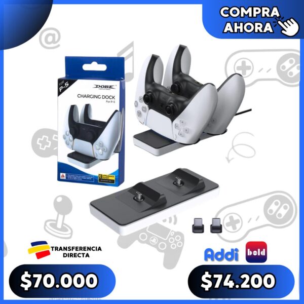Base Carga Genérica Control Ps5 - Video Gamer Medellín